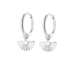 Hey Happiness Ohrringe 'Fan Hoops' Damen Gr&ouml;&szlig;e One Size silber