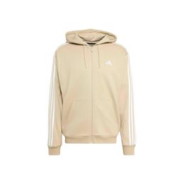 adidas Sportswear Athletic Zip-Up Hoodie male size L Khaki / White