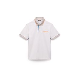 Napapijri Poloshirt 'E-Zeri' Herren Gr&ouml;&szlig;e XL beige / ecru / orange
