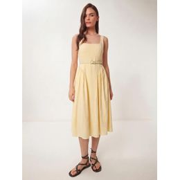 Happiness İstanbul Kleid 'Midi' Damen Gr&ouml;&szlig;e 38 zitronengelb Sommerkleid