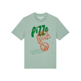 Watapparel T-Shirt 'Pizza' Herren Gr&ouml;&szlig;e XXL t&uuml;rkis / gr&uuml;n / rot