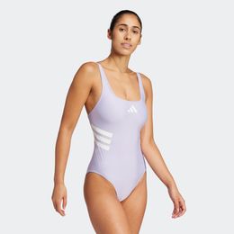 adidas Performance Sportbadeanzug '3-Stripes U-back' Damen Gr&ouml;&szlig;e M flieder / wei&szlig;