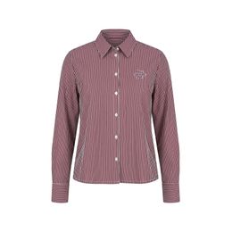 Ulla Popken Bluse Damen Gr&ouml;&szlig;e XXXL/4XL dunkelrot / wei&szlig;