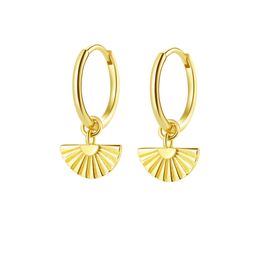 Hey Happiness Ohrringe 'Fan Hoops' Damen Gr&ouml;&szlig;e One Size gold