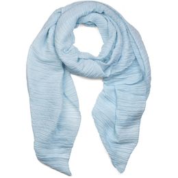 styleBREAKER Scarf 'Gekreppter Unifarbener Schal' female size One size Light blue