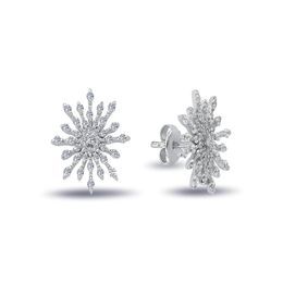 EinStein Diamant Ohrringe 'Schneeflocke Diamanten Ohrstecker Wei&szlig;gold' Damen Gr&ouml;&szlig;e One Size gold