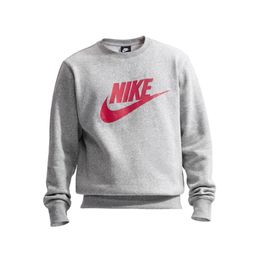 Nike Sportswear Sweatshirt 'CLUB' Herren Gr&ouml;&szlig;e L graumeliert / rot