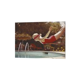 Liv Corday Bild Herren Gr&ouml;&szlig;e 30x40 t&uuml;rkis / braun / grau / rot