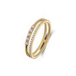 Lucardi Ring 'Statement' Damen Gr&ouml;&szlig;e 52 gold