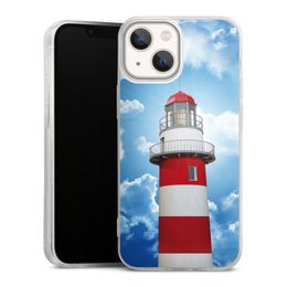 DeinDesign iPhone 13 Mini Handy Slim Case Silikon Handyh&uuml;lle transparent H&uuml;lle extra d&uuml;nn Cloud Lighthouse Sky Silikon Slim Case