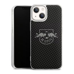 DeinDesign iPhone 13 Mini Handy Slim Case Silikon Handyh&uuml;lle transparent H&uuml;lle extra d&uuml;nn Rb Leipzig Carbon Metallic Look Silikon Slim Case