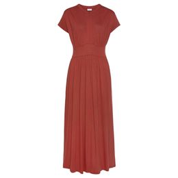 Lascana Kleid Damen Gr&ouml;&szlig;e 34 karminrot Sommerkleid