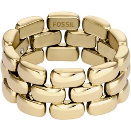 Fossil Ring Damen Gr&ouml;&szlig;e 56/57 gold / transparent