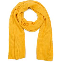 styleBREAKER Schal 'Gekreppter Unifarbener Schal' Damen Gr&ouml;&szlig;e One Size curry