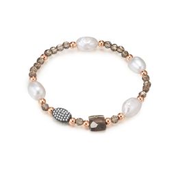 Lulu & Jane Lulu & Jane Armband Damen Gr&ouml;&szlig;e One Size rosegold / taupe / perlwei&szlig;
