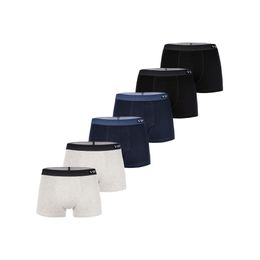 VIP Enge Boxershorts ' Premium Jersey Stretch ' Herren Gr&ouml;&szlig;e L navy / hellgrau / graumeliert / schwarz