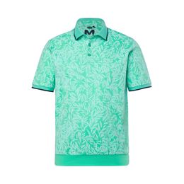 Men Plus Poloshirt Herren Gr&ouml;&szlig;e 4XL t&uuml;rkis / dunkelblau / wei&szlig;