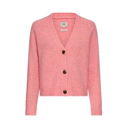 Camel Active Strickjacke mit Raglan&auml;rmeln und Knopfverschluss Damen Gr&ouml;&szlig;e 4XL ros&eacute;