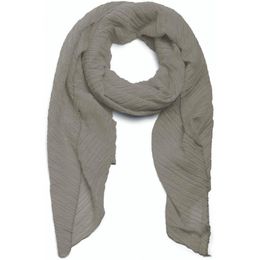 styleBREAKER Schal 'Gekreppter Unifarbener Schal' Damen Gr&ouml;&szlig;e One Size grau