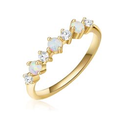 Glanzst&uuml;cke M&uuml;nchen Glanzst&uuml;cke M&uuml;nchen Ring female size 54 yellow gold / Transparent / White