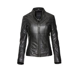 Bugatti Lederjacke aus weichem Leder, mit Stehkragen Damen Gr&ouml;&szlig;e S schwarz Sommerjacke