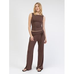 Broke + Sch&ouml;n Hose 'Soft Hose mit Schleifenbund' Damen Gr&ouml;&szlig;e 42 braun