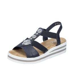 Rieker Sandale Damen Gr&ouml;&szlig;e 39 dunkelblau / silber