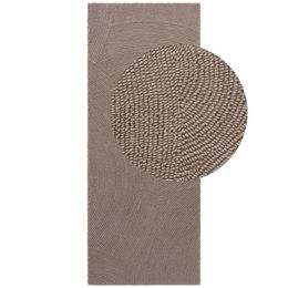 Hanse Home L&auml;ufer Calmio, Taupe, Textil, Struktur, rechteckig, 80x200 cm, f&uuml;r Fu&szlig;bodenheizung geeignet, in verschiedenen Gr&ouml;&szlig;en erh&auml;ltlich, pflegeleicht, strapazierf&auml;hig, Teppiche & B&ouml;den, Teppiche, Teppichl&auml;ufer