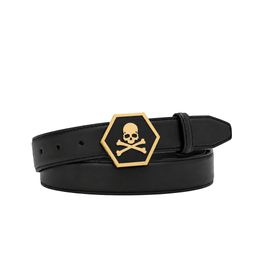Philipp Plein G&uuml;rtel Herren Gr&ouml;&szlig;e 130 gold / schwarz