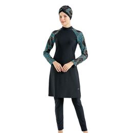 C&city Hijab Badeanzug Damen Gr&ouml;&szlig;e XL hellblau / cappuccino / schwarz