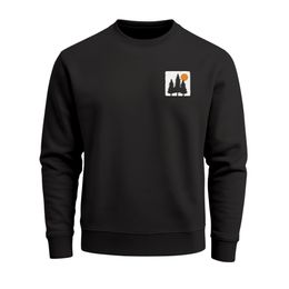 Neverless Sweatshirt 'Pine Trees' Herren Gr&ouml;&szlig;e M schwarz