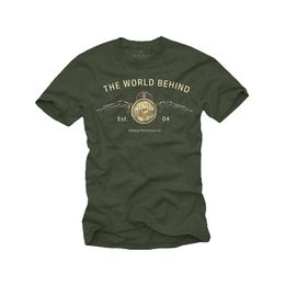 Makaya Shirt 'The World Behind' Herren Gr&ouml;&szlig;e S gr&uuml;n