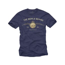 Makaya Shirt 'The World Behind' Herren Gr&ouml;&szlig;e M blau