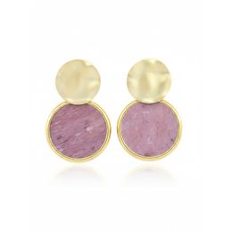 Sergio Engel Ohrringe 'Beach' Damen Gr&ouml;&szlig;e 12 mm gold / altrosa