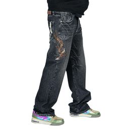 RVNI Berlin Jeans 'Grey Japanese Style Phoenix Denim' male size 38 Dark grey
