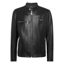Philipp Plein Leather Biker Herren Gr&ouml;&szlig;e XL schwarz