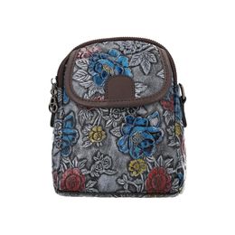 Gaya Umh&auml;ngetasche Damen Gr&ouml;&szlig;e One Size blau / dunkelgelb / grau / dunkelrot