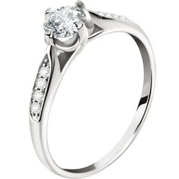 Christ Ring Damen Gr&ouml;&szlig;e 52 silber / transparent