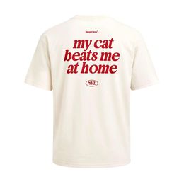 Neverless Shirt 'My cat' Herren Gr&ouml;&szlig;e XXL beige