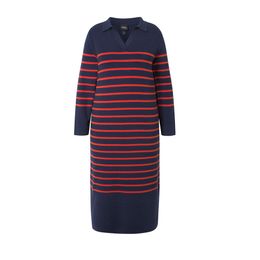 Ulla Popken Knitted dress female size XXXL/4XL marine blue / Red