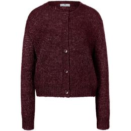 Peter Hahn - Strickjacke mit &uuml;berschnittener Schulter, rot, Gr. 42 / M - Wolle