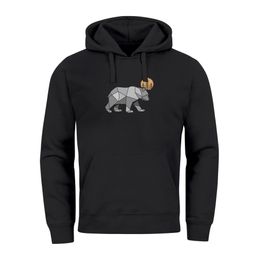 Neverless Sweatshirt 'Polygon B&auml;r' Herren Gr&ouml;&szlig;e XXXL schwarz