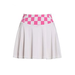 Bellemere New York Rock 'Checkered High-Waisted A-Skirt' Damen Gr&ouml;&szlig;e 38 beige