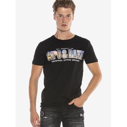 Cipo & Baxx Cipo & Baxx T-Shirt 'CT600' Herren Gr&ouml;&szlig;e M mischfarben / schwarz