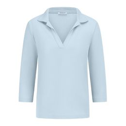 Peter Hahn - Polo-Shirt mit 3/4-Arm, blau, Gr. 40 / M - Baumwolle