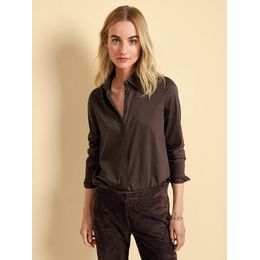 Fadenmeister Berlin - Jersey-Bluse, braun, Gr. 36 / S - Baumwolle