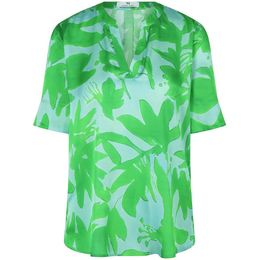 Peter Hahn - Long-Bluse mit V-&Ouml;ffnung, blau, Gr. 48 / XL