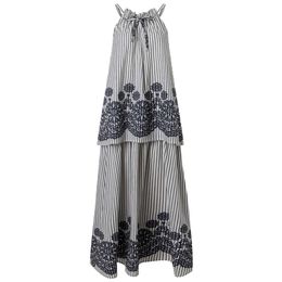 ana alcazar Kleid ' Dorina ' Damen Gr&ouml;&szlig;e 36 grau / wei&szlig; Sommerkleid