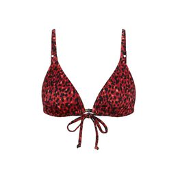 Triumph Triangel-Bikini-Top ' Red Label Midnight Swim ' Damen Gr&ouml;&szlig;e 80 dunkelorange / schwarz