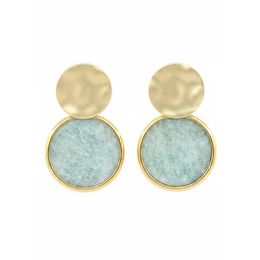 Sergio Engel Ohrringe 'Beach' Damen Gr&ouml;&szlig;e 12 mm gold / mint
